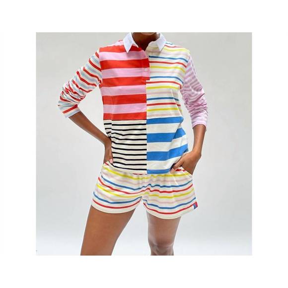 KULE | Tops | New Kule The Patch Rugby Shirt In Bright Multi | Poshmark